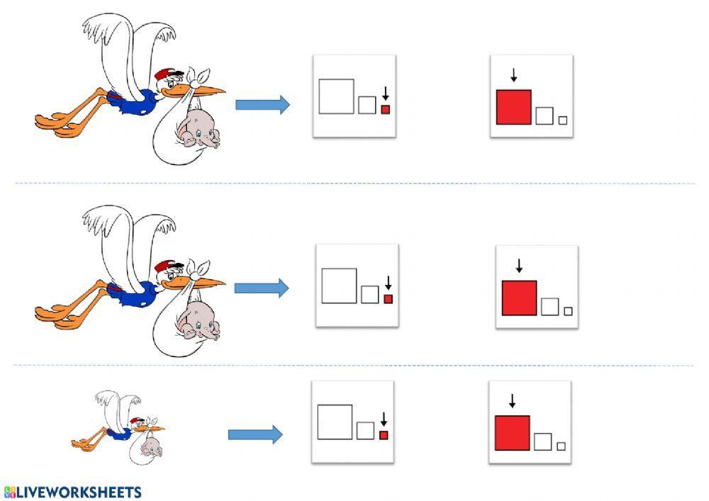 Tamaño Grande - Pequeño Dumbo activity | Live Worksheets