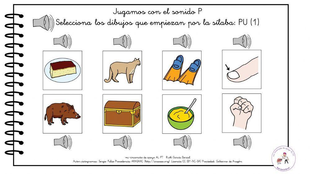 Jugamos con el sonido PU 1 worksheet | Live Worksheets