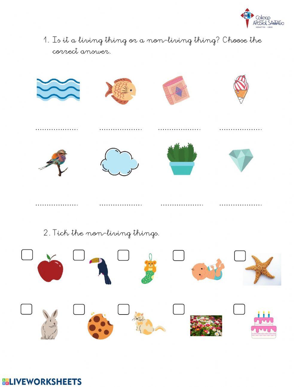Living -Non-liv… | Free Interactive Worksheets | 168816