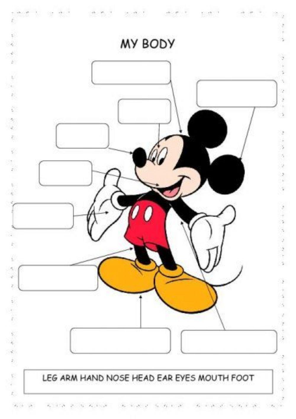 Mickey Mouse Body Parts