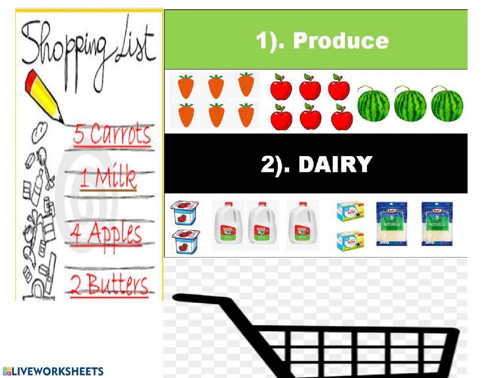 Shopping Activity worksheet | Live Worksheets