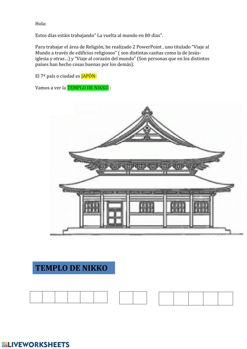 Nikko worksheet | Live Worksheets