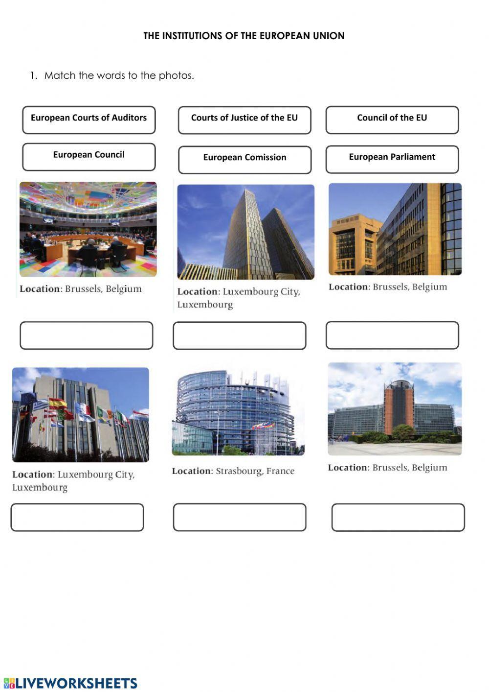 The European Un… | Free Interactive Worksheets | 169435