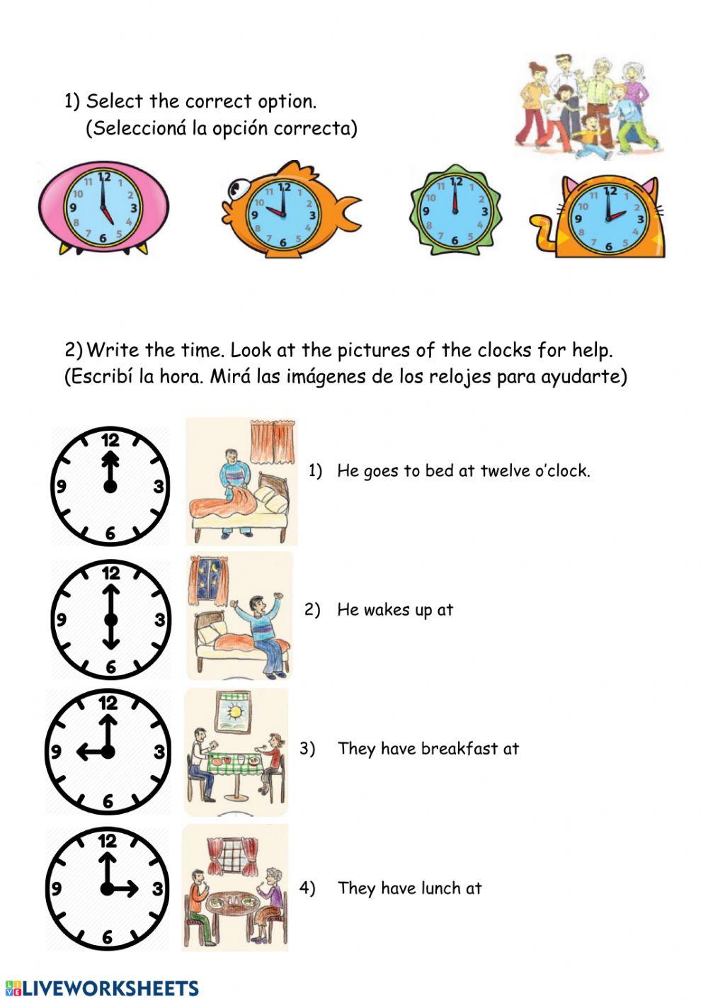 Time | Free Interactive Worksheets | 169814