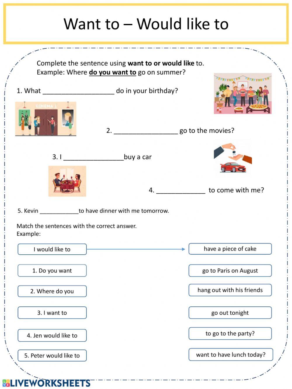 Want to - would like to 5617470 | Fabiola Becerra | Live