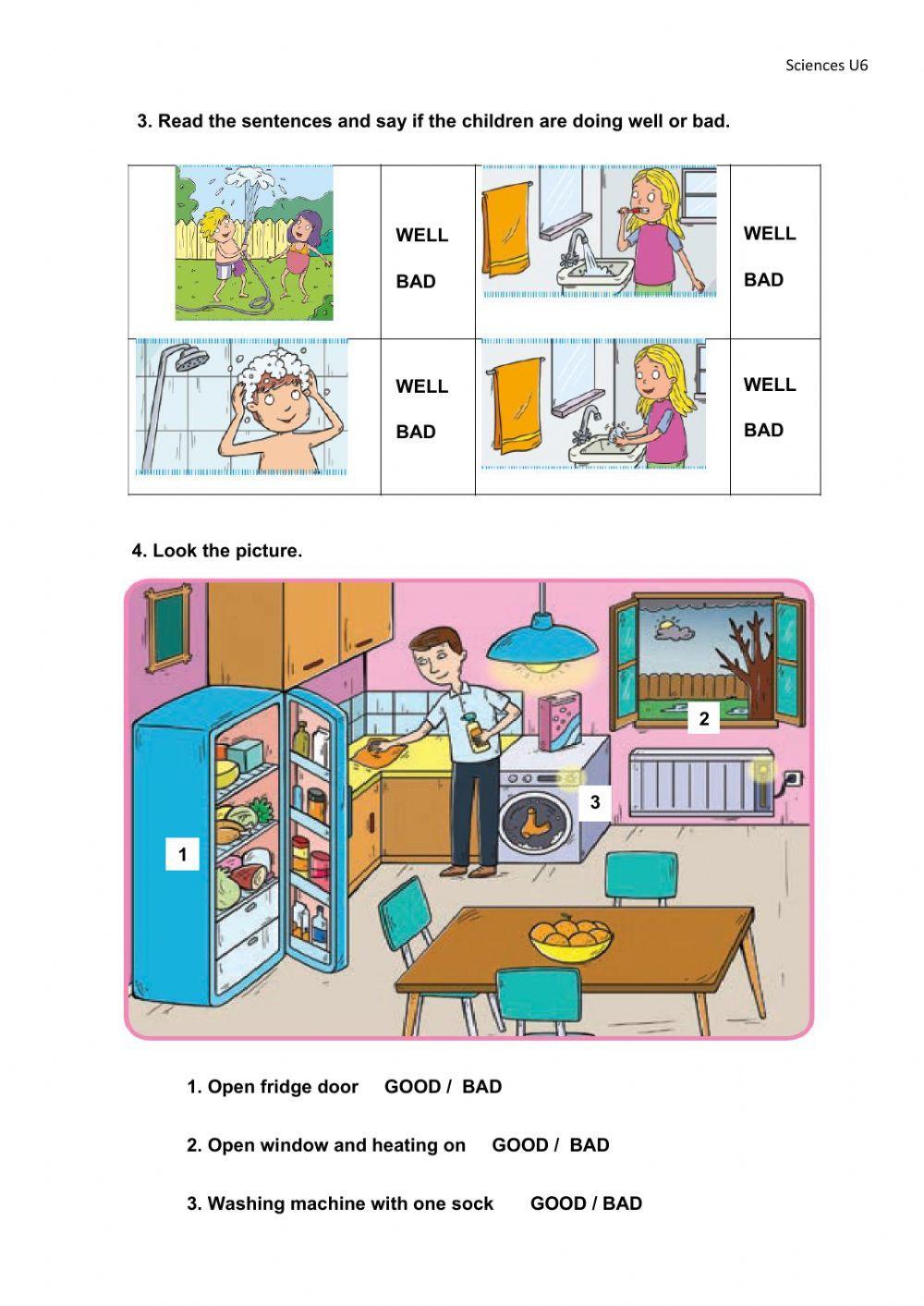 Responsible use of energy and water worksheet | Live Worksheets