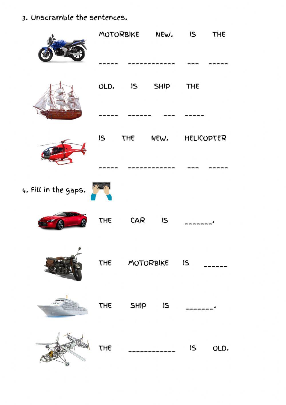 Pdf online worksheet: Transport | Live Worksheets