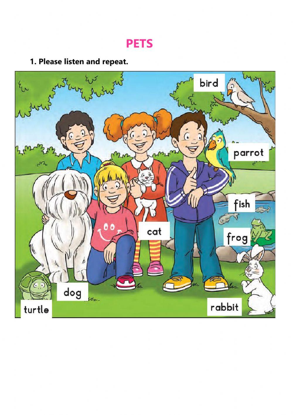 Pets | Free Interactive Worksheets | 171333