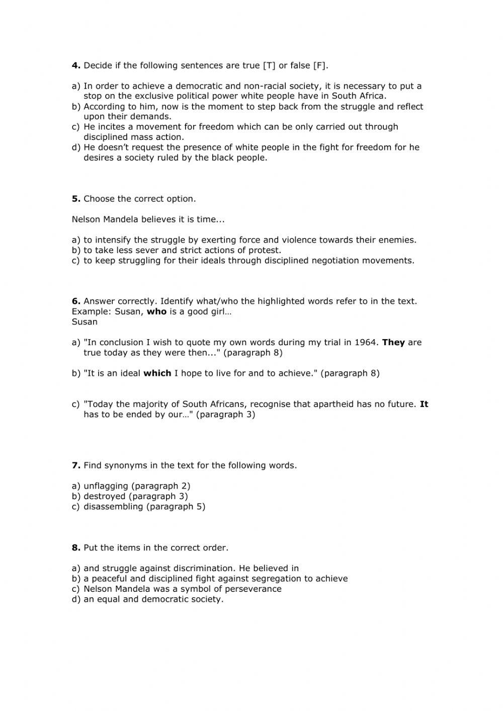 11th grade Test… | Free Interactive Worksheets | 5768765