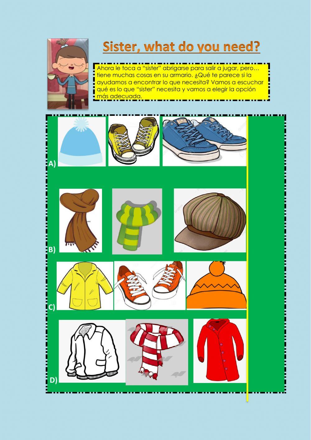 Sister, what do you need? worksheet | Live Worksheets