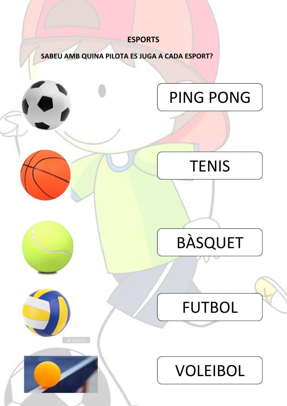 Esports i pilotes worksheet | Live Worksheets