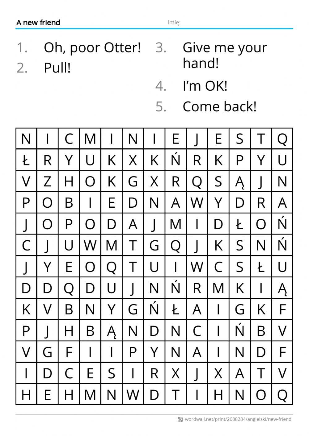 A new friend interactive worksheet | Live Worksheets