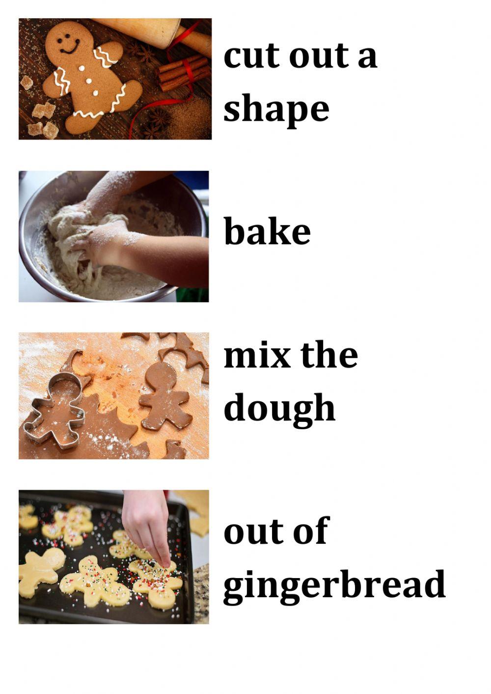 Gingerbread man words worksheet | Live Worksheets