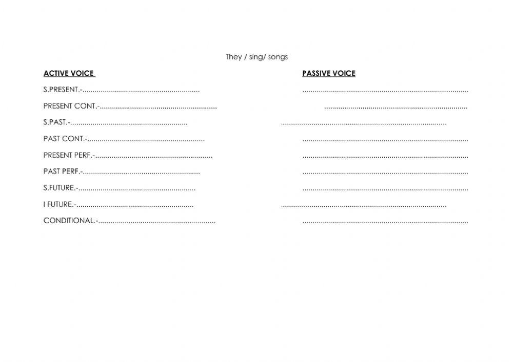 Passive voice SING,DRAW online exercise for | Live Worksheets