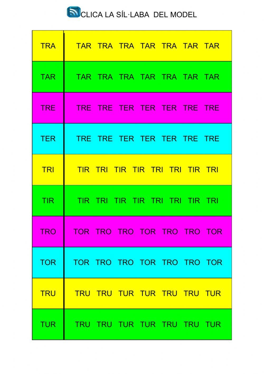 7 tra-tar worksheet | Live Worksheets