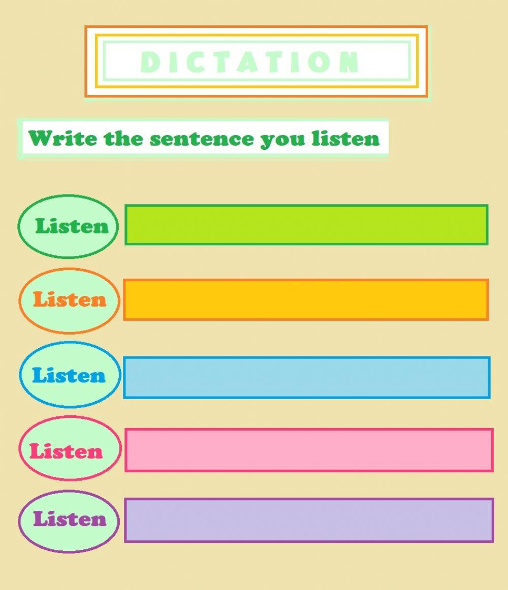 Dictation 4th 0151 | MissBarbara | Live Worksheets