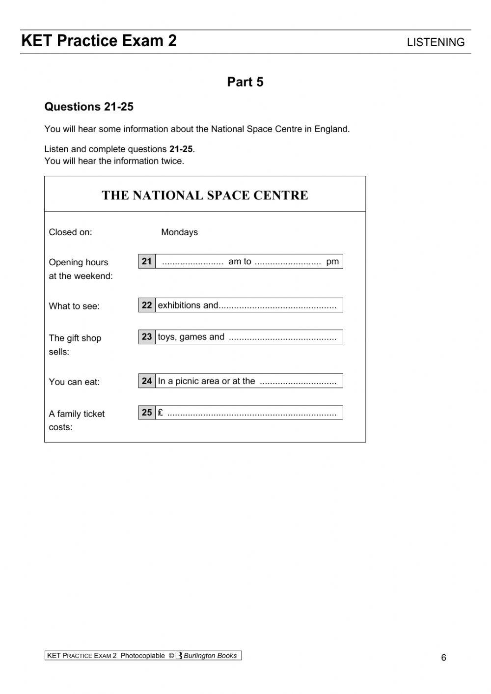 KET - EXAM PRAC… | Free Interactive Worksheets | 5771652