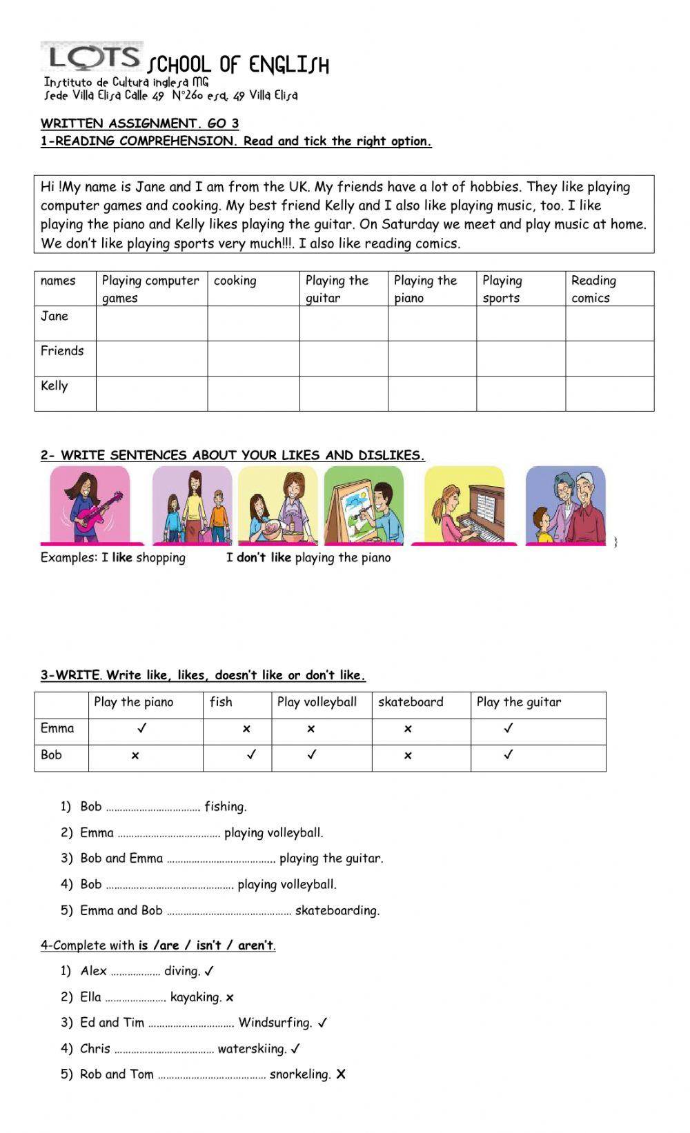 GO III Assignment worksheet | Live Worksheets