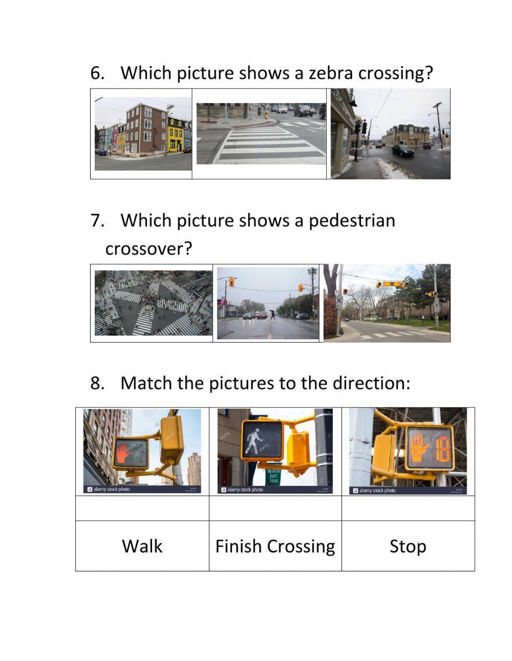Crossing the Ro… | Free Interactive Worksheets | 266354