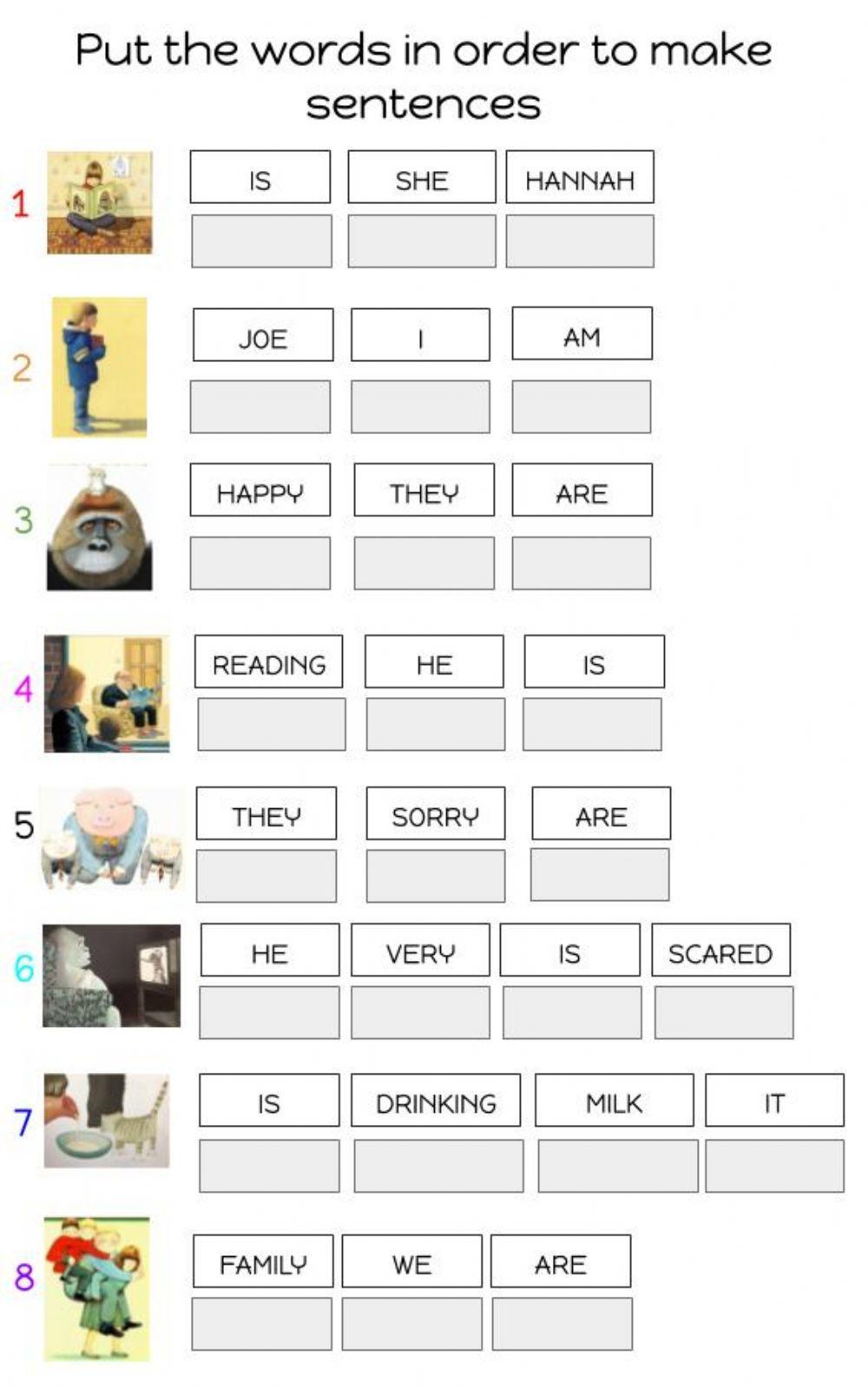 Word order: Per… | Free Interactive Worksheets | 266540