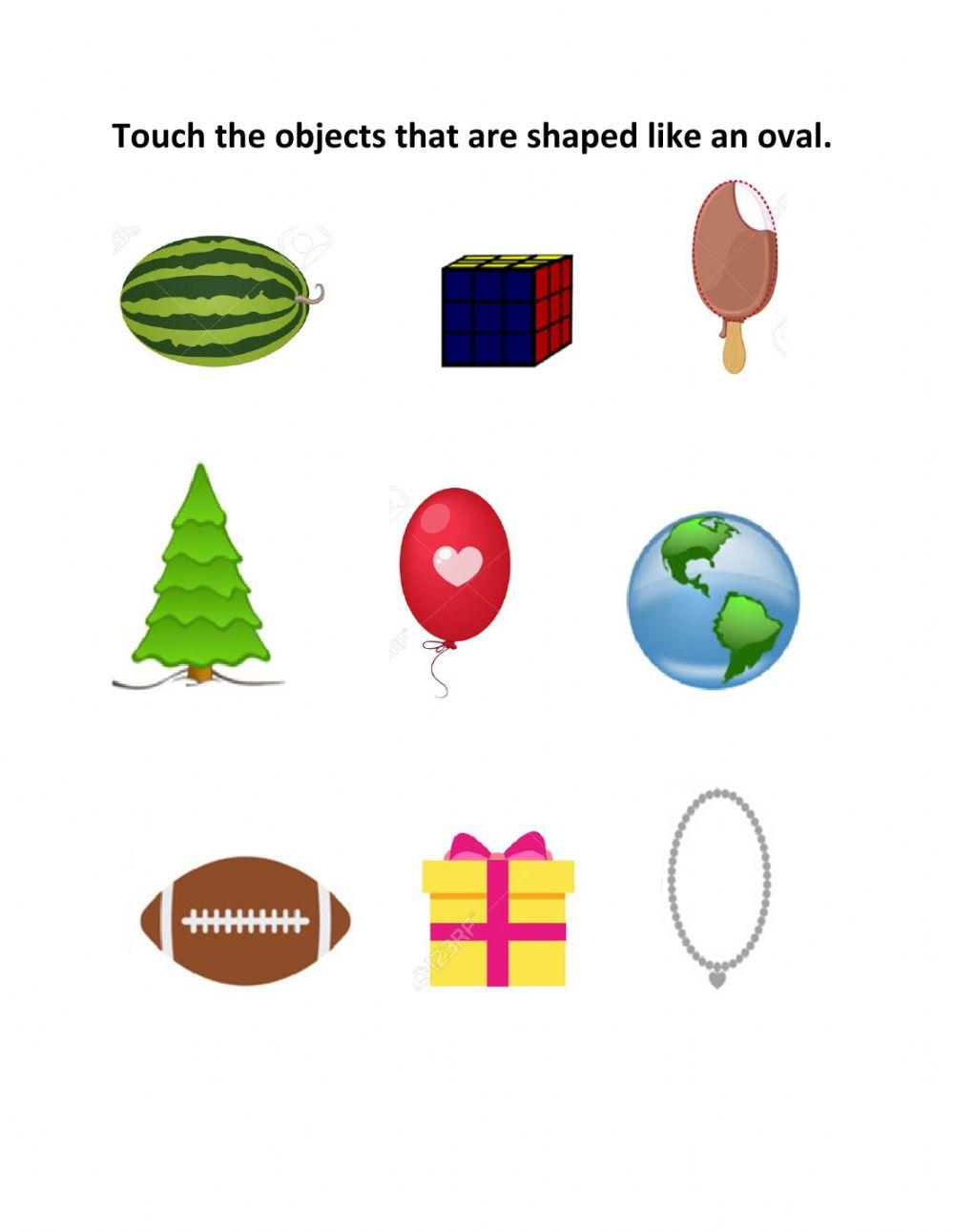 Shapes interactive worksheet for preschool | Live Worksheets