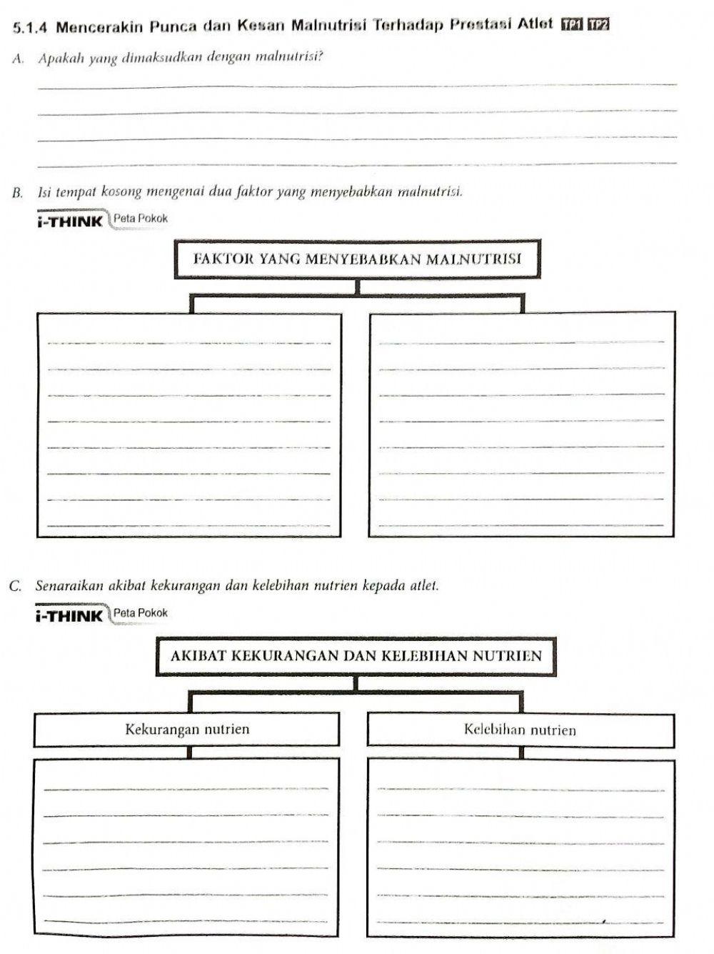 Sains sukan worksheet | Live Worksheets