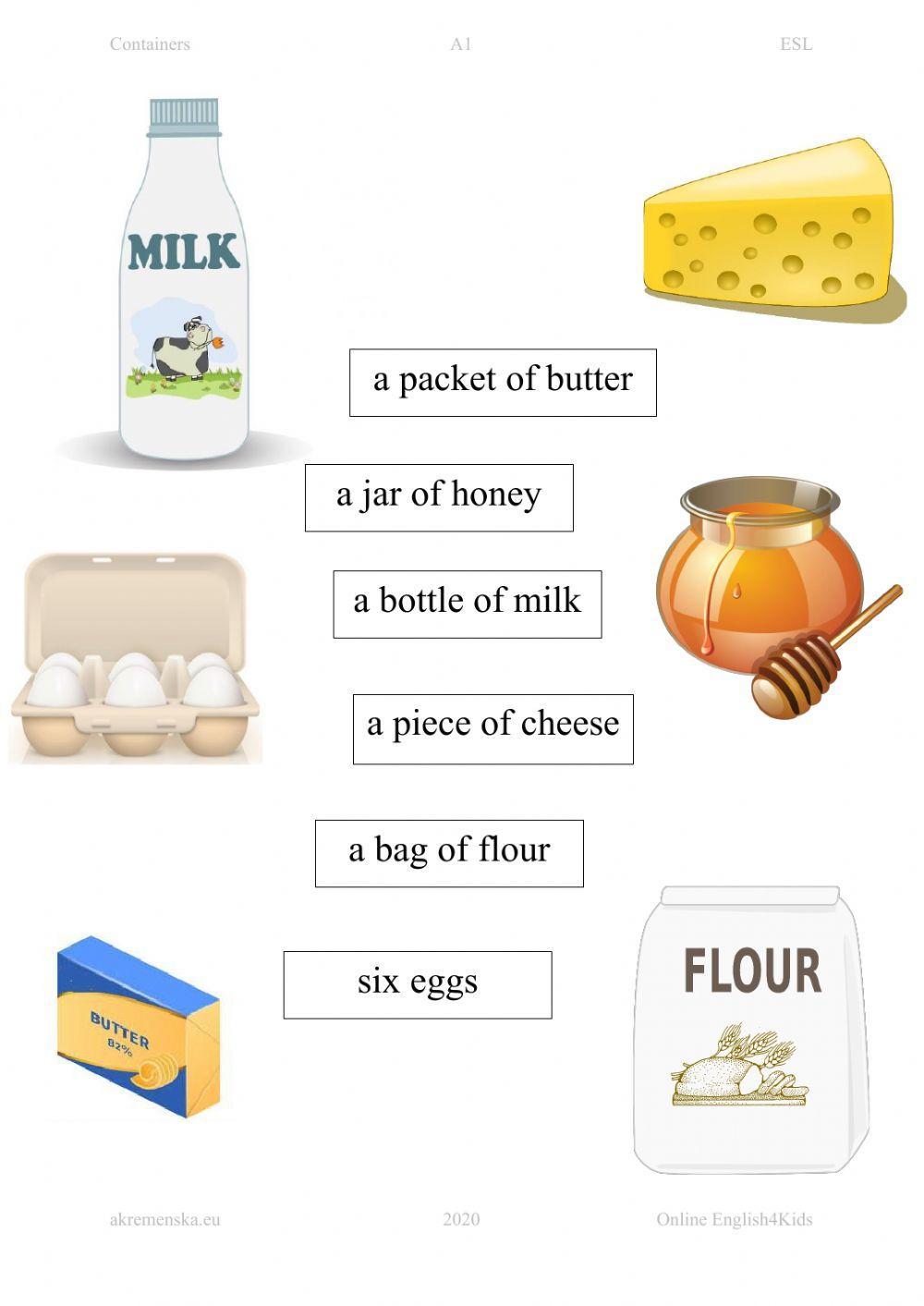 Containers online activity | Live Worksheets