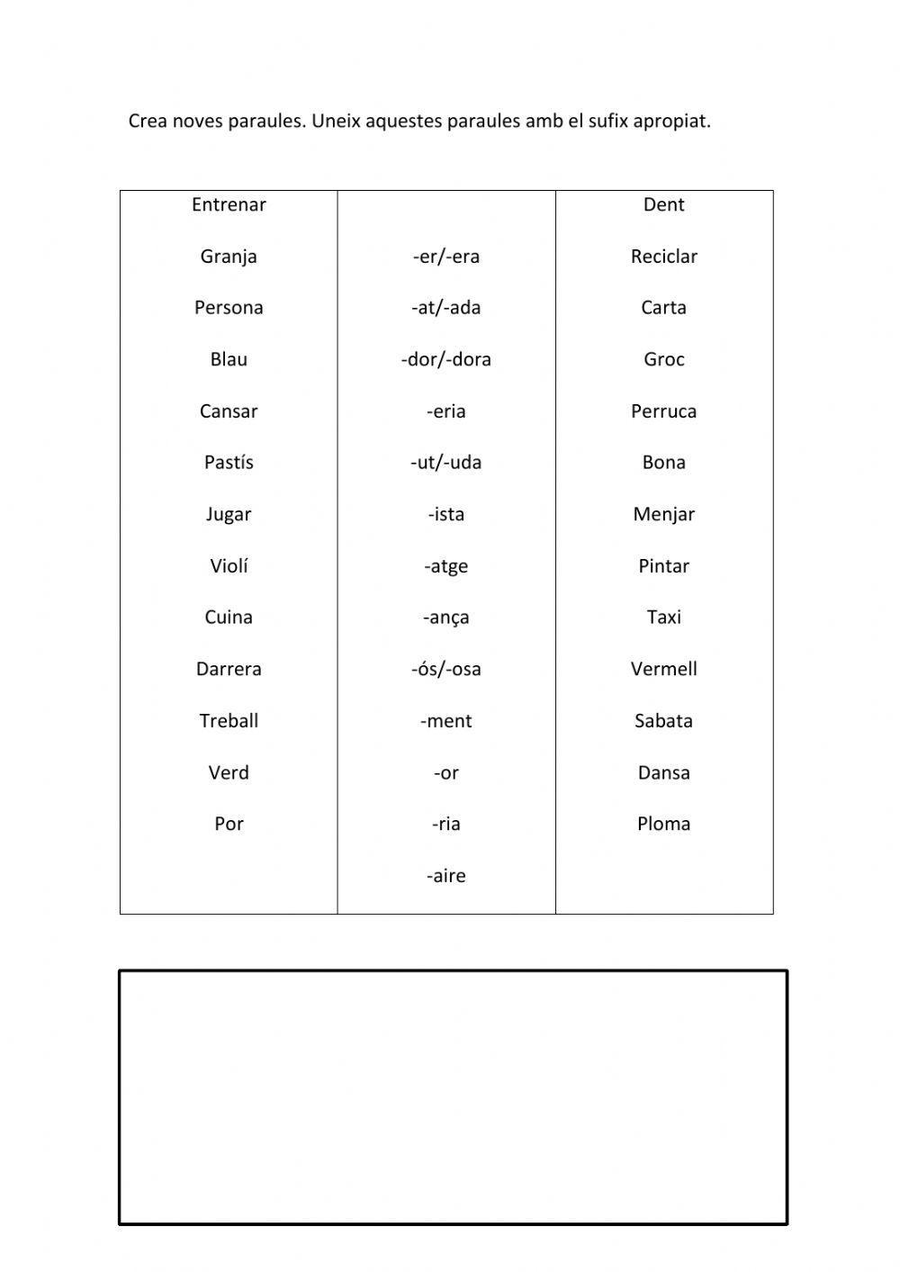 Sufixos | Free Interactive Worksheets | 267787