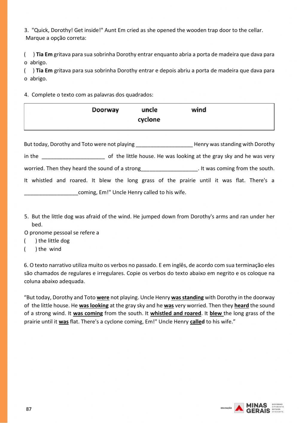 268187 | 8th Grade English Class Part I Week IV