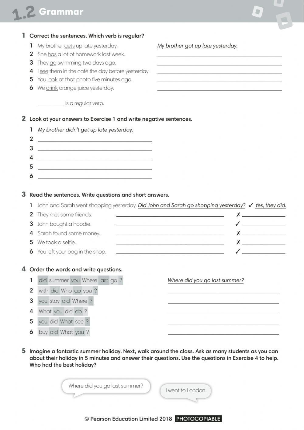 Unit 1 Go Getter 4 Worksheet Live Worksheets