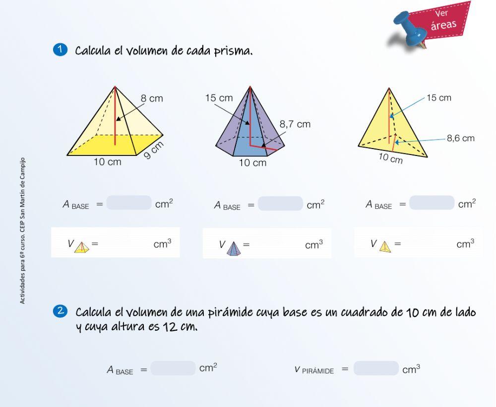 Volumen Matemáticas worksheet | Live Worksheets