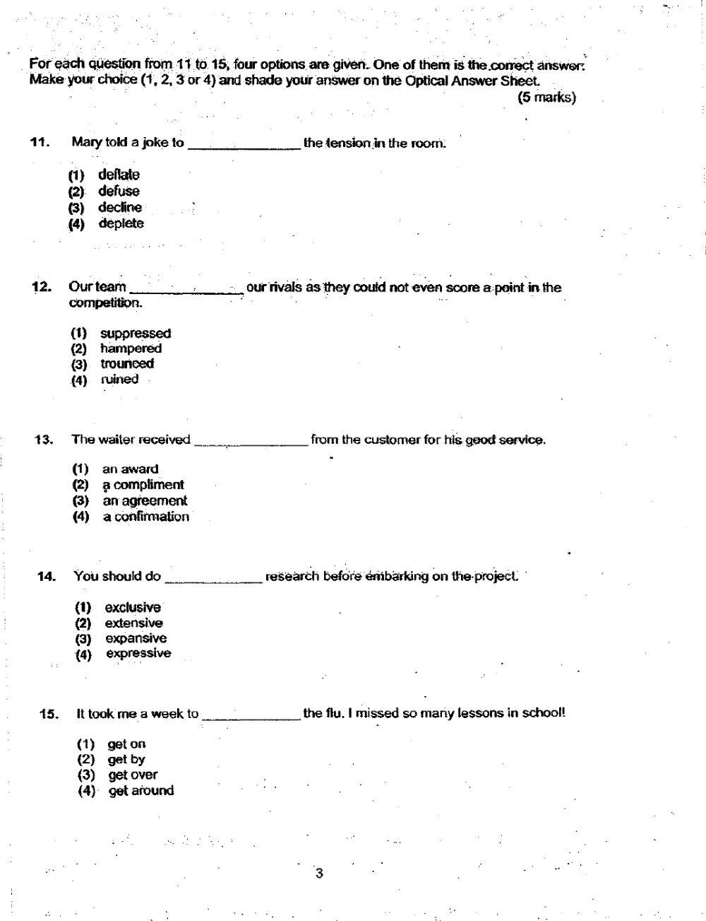 P6 Vocabulary MCQ and Cloze 5819843 | edu|Kate