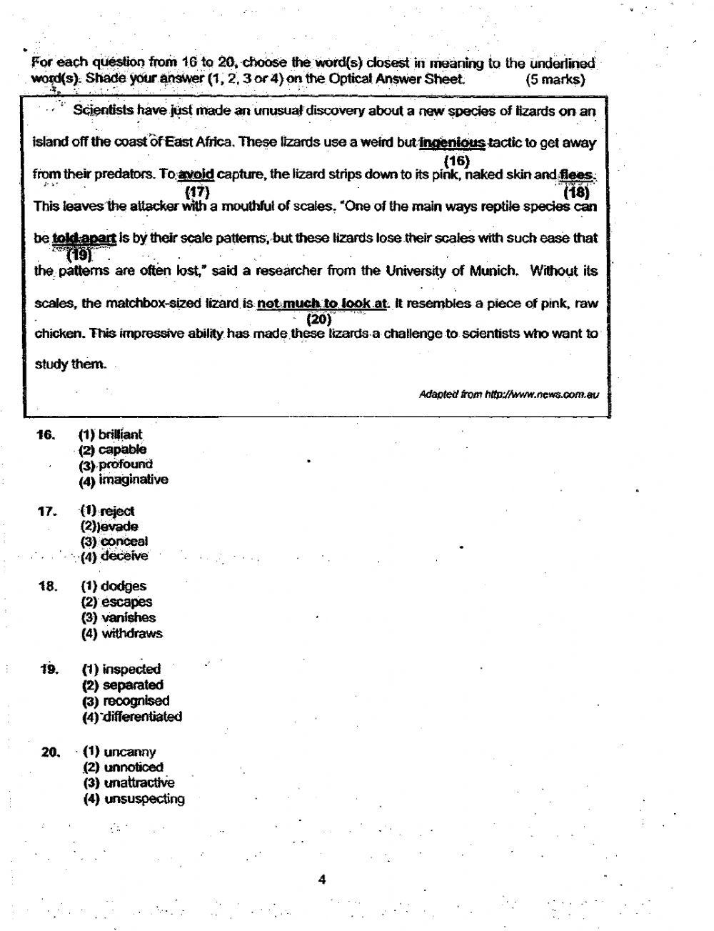 P6 Vocabulary MCQ and Cloze 5819843 | edu|Kate