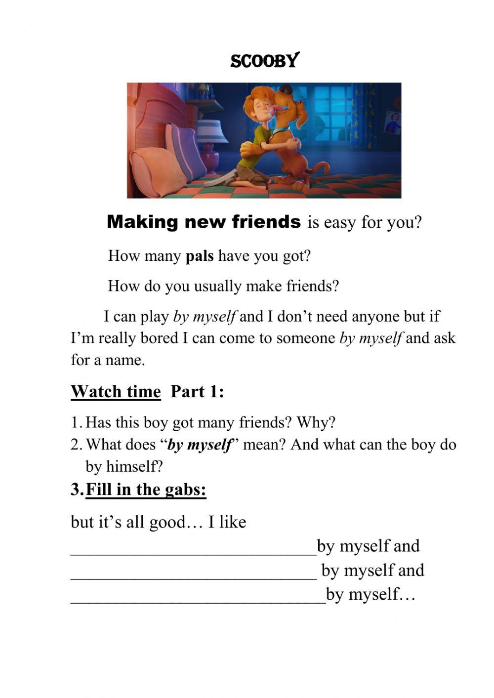 Scooby Video worksheet | Live Worksheets