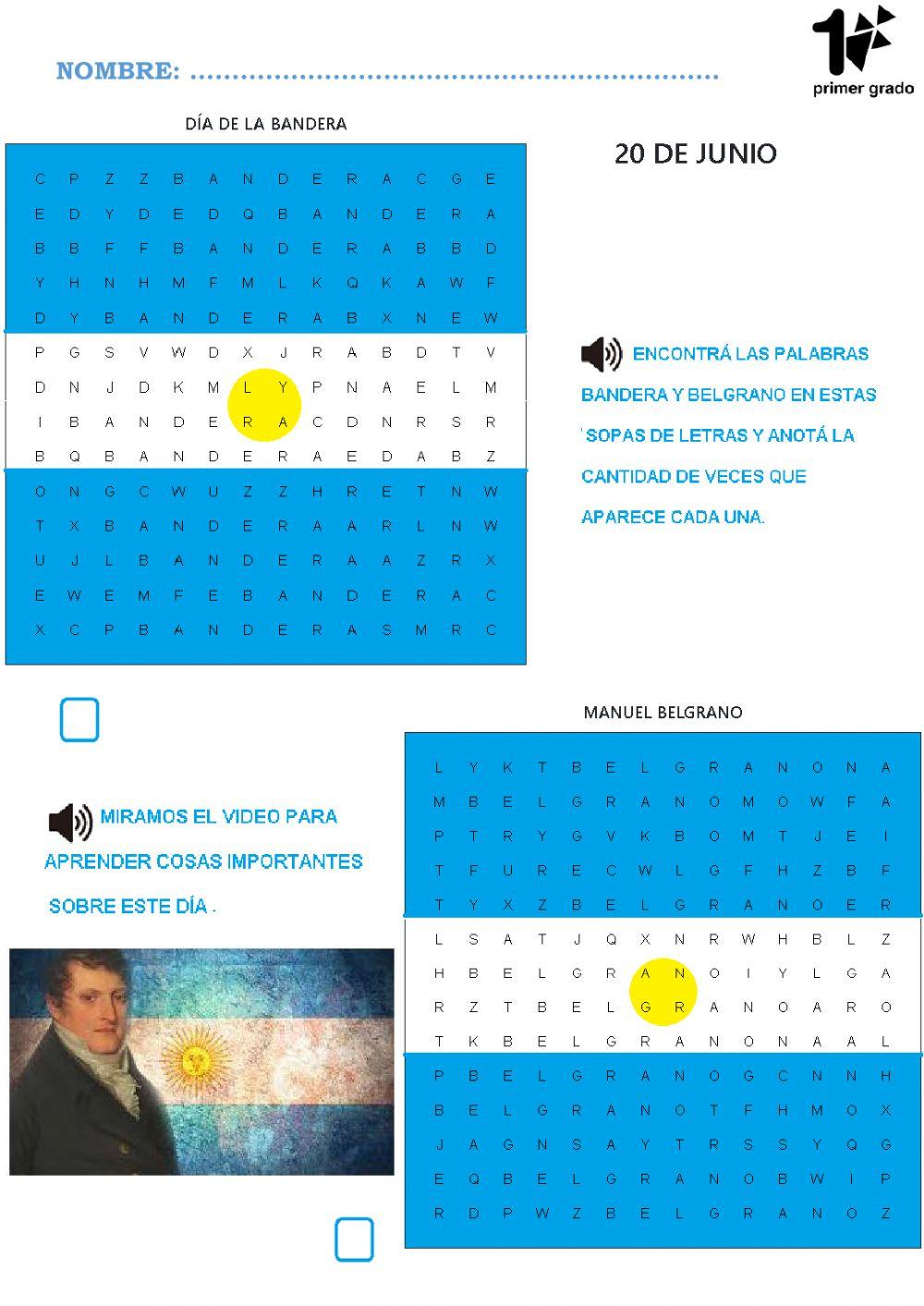 Día de la bande… | Free Interactive Worksheets | 269199