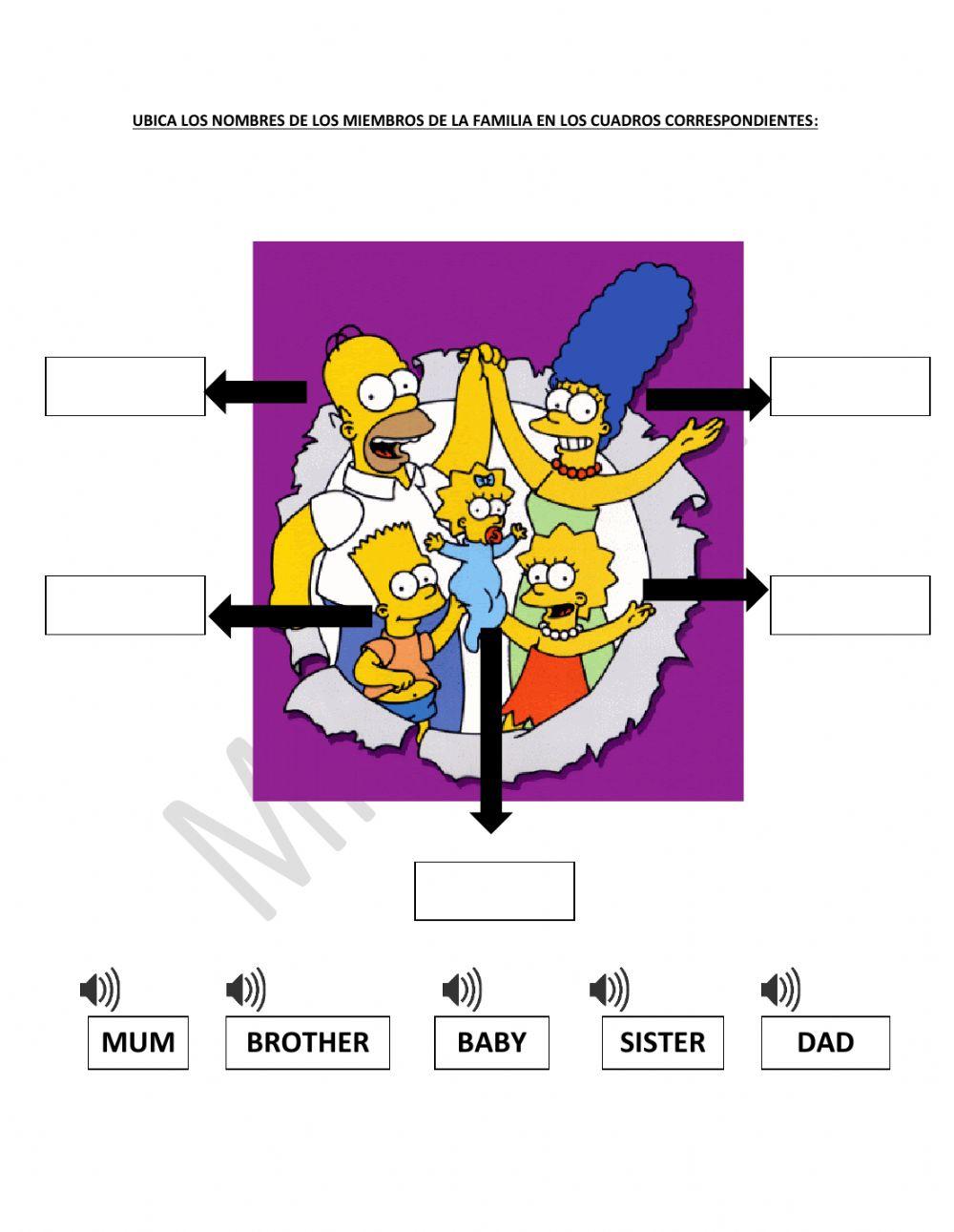 Family members | Free Interactive Worksheets | 269205