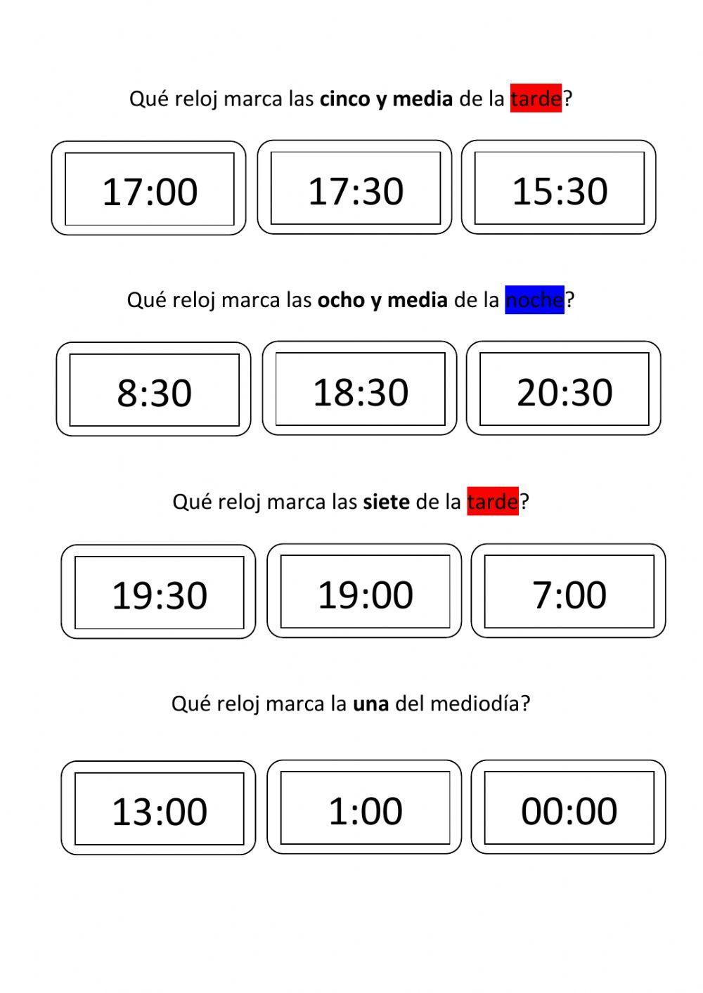 La Hora Digital Online Worksheet Live Worksheets, 49% OFF