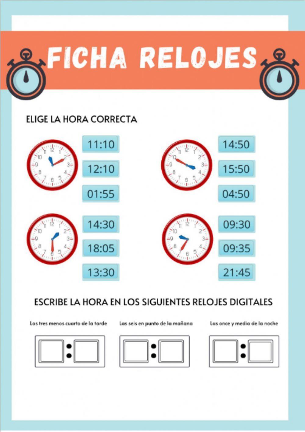 Relojes online exercise for 2 Primaria | Live Worksheets