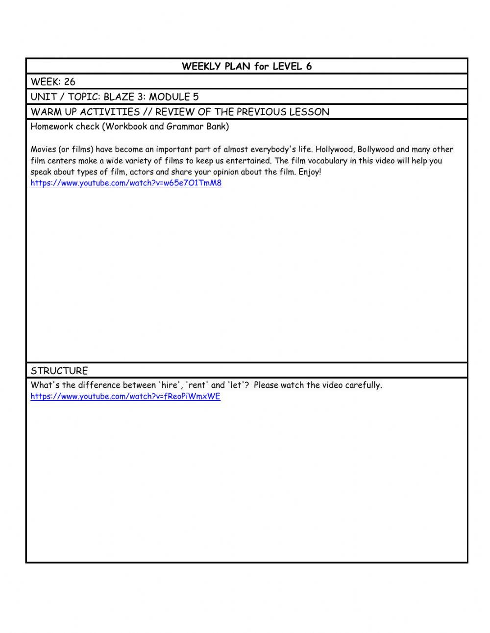 Level 6 Week 26 worksheet | Live Worksheets