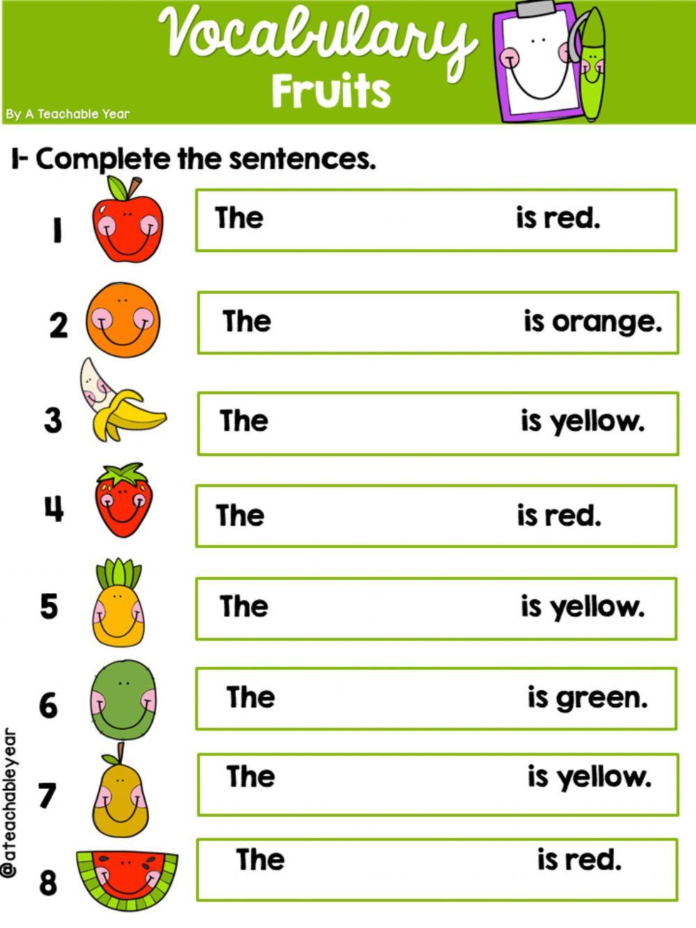 Fruits | Ana | Live Worksheets