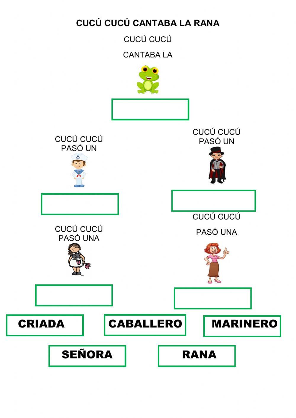 Cucu Cantaba La Rana Interactive Worksheet Live Worksheets, 59% OFF