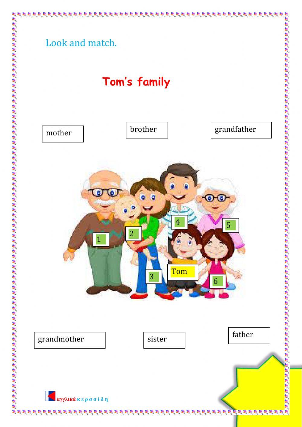 Family online exercise for Junior | Live Worksheets