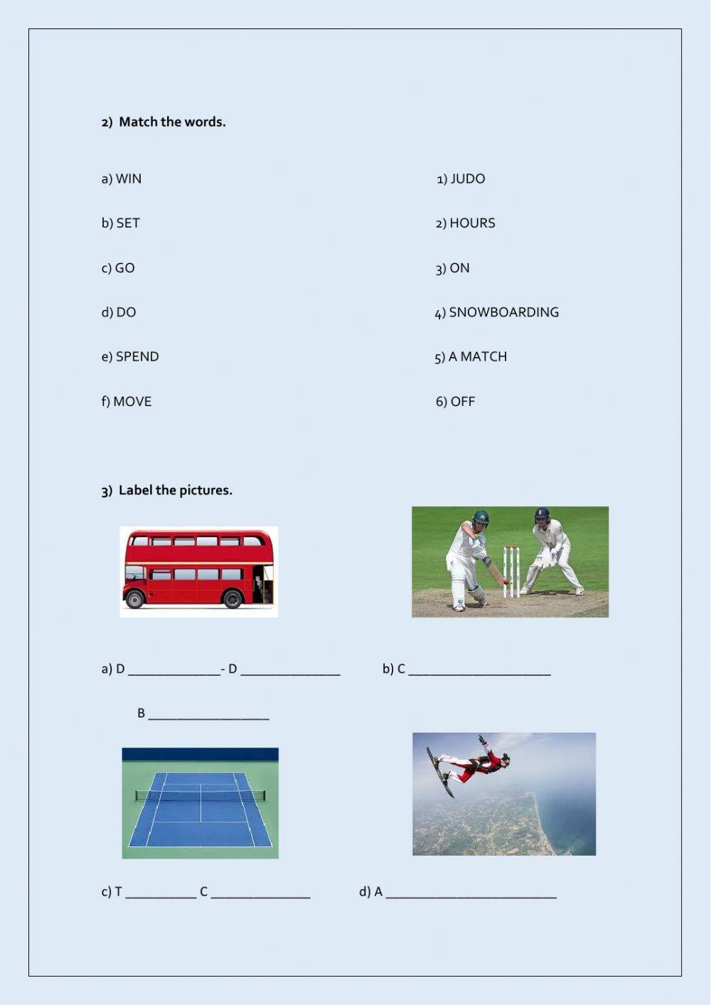 KET 2 REVISION - 4- Units 1, 2 and 3 Vocabulary worksheet | Live Worksheets