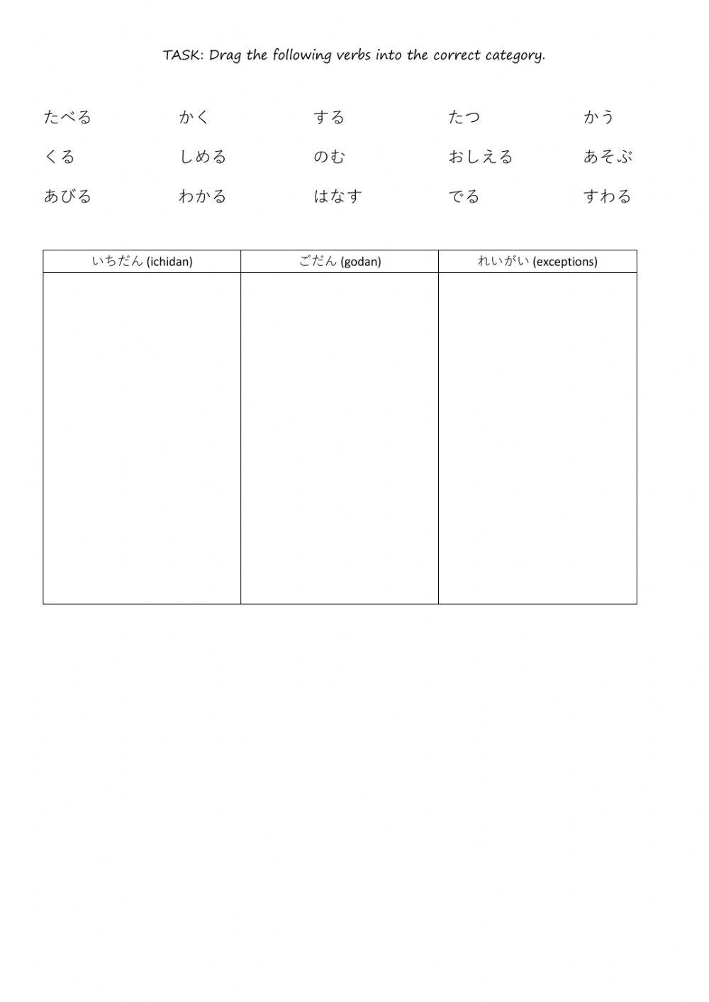 271640 | Japanese Verb Group Sorter | Leachsensei