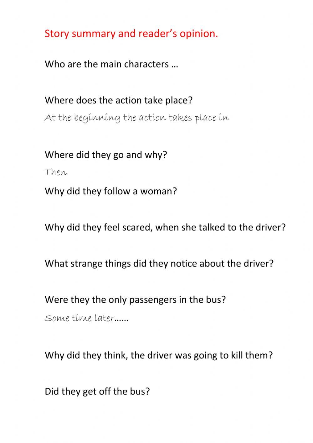 Reading online exercise for elementary | Live Worksheets