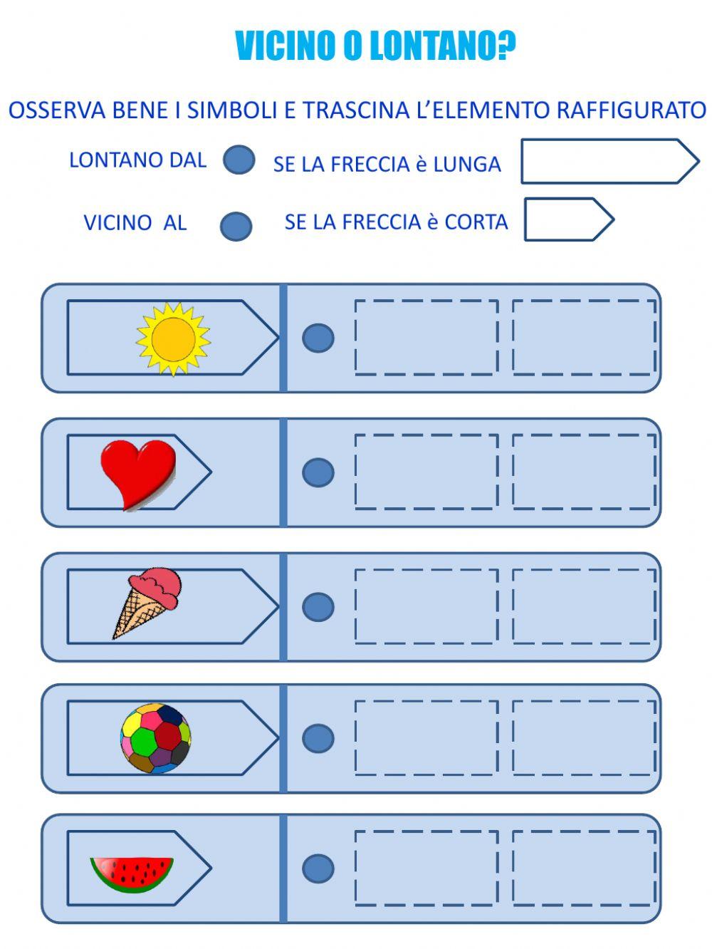 Vicino o lontano? worksheet | Live Worksheets