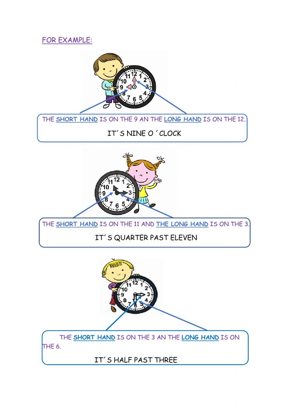 Time online activity for 3 | Live Worksheets