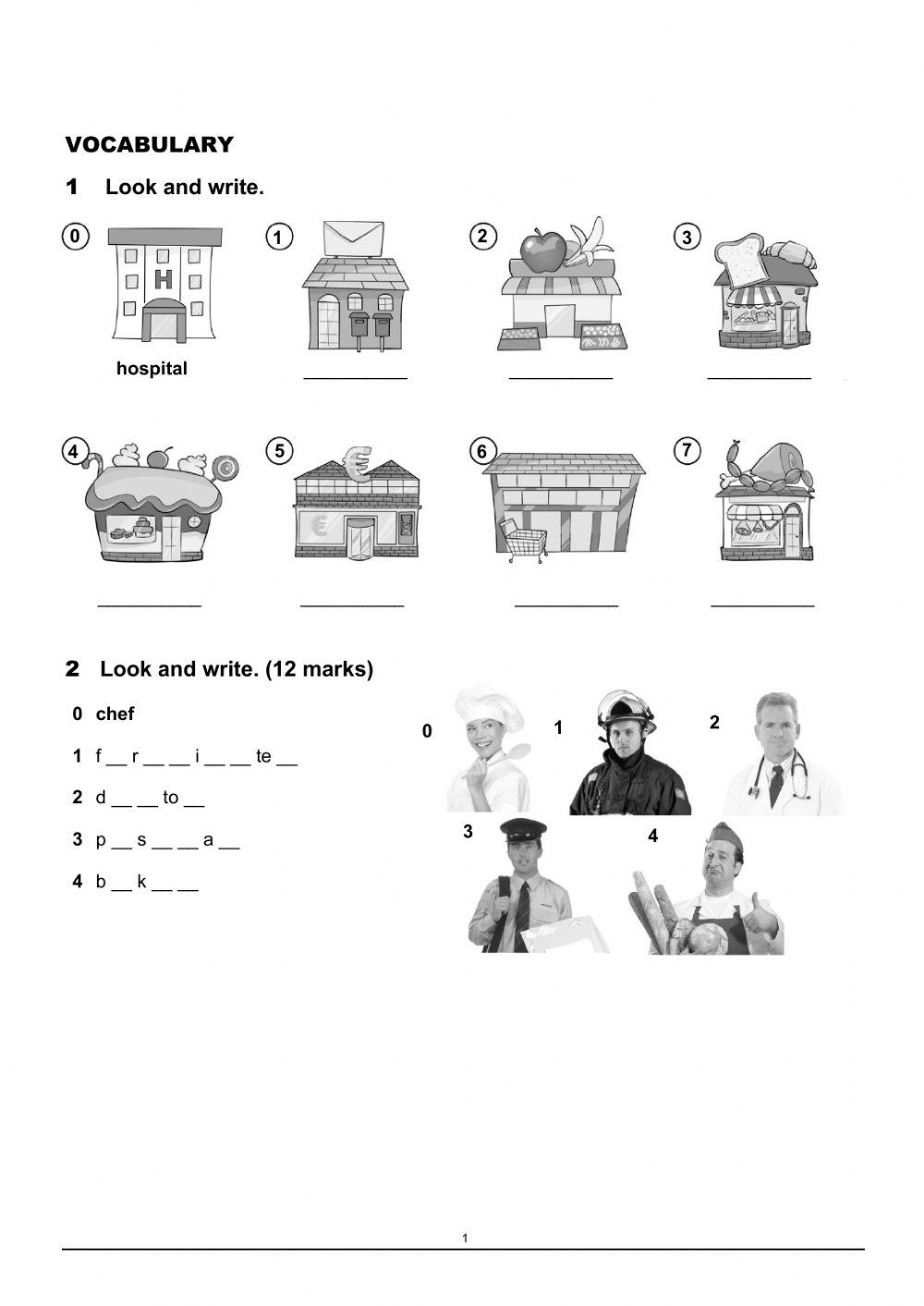 Prog. test activity | Live Worksheets
