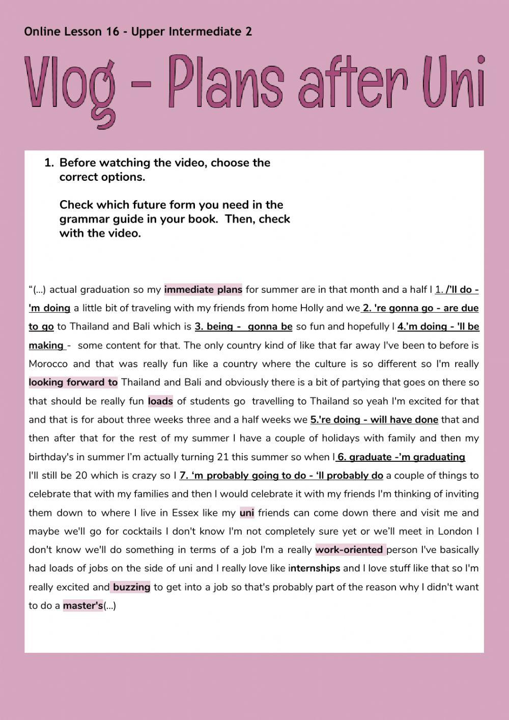 272506 | Vlog - Future tenses | novoajulia