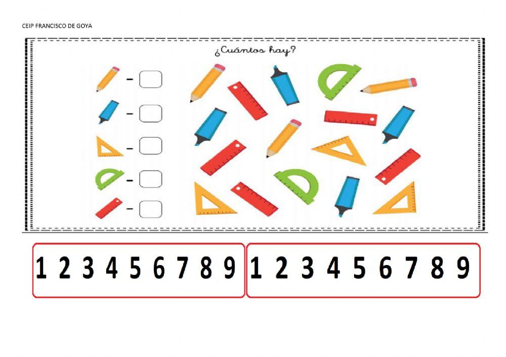 Pdf online worksheet: Contar | Live Worksheets